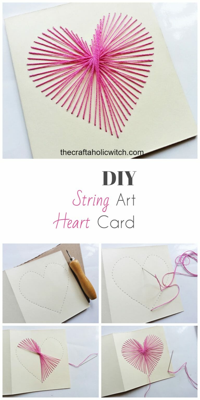 Create String-Art Heart Card | Craftaholic Witch