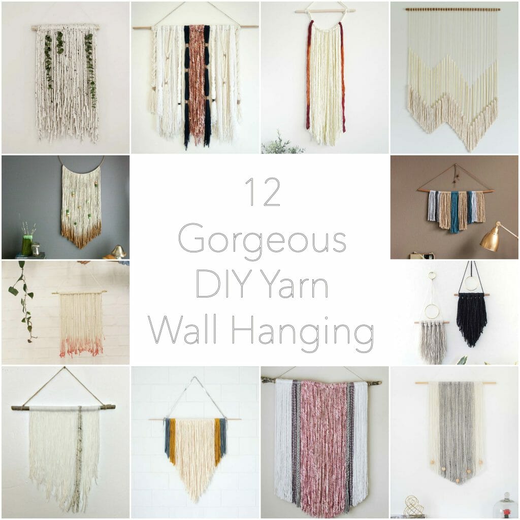 12 Beautiful DIY Modern Yarn Hanging | The Craftaholic Witch
