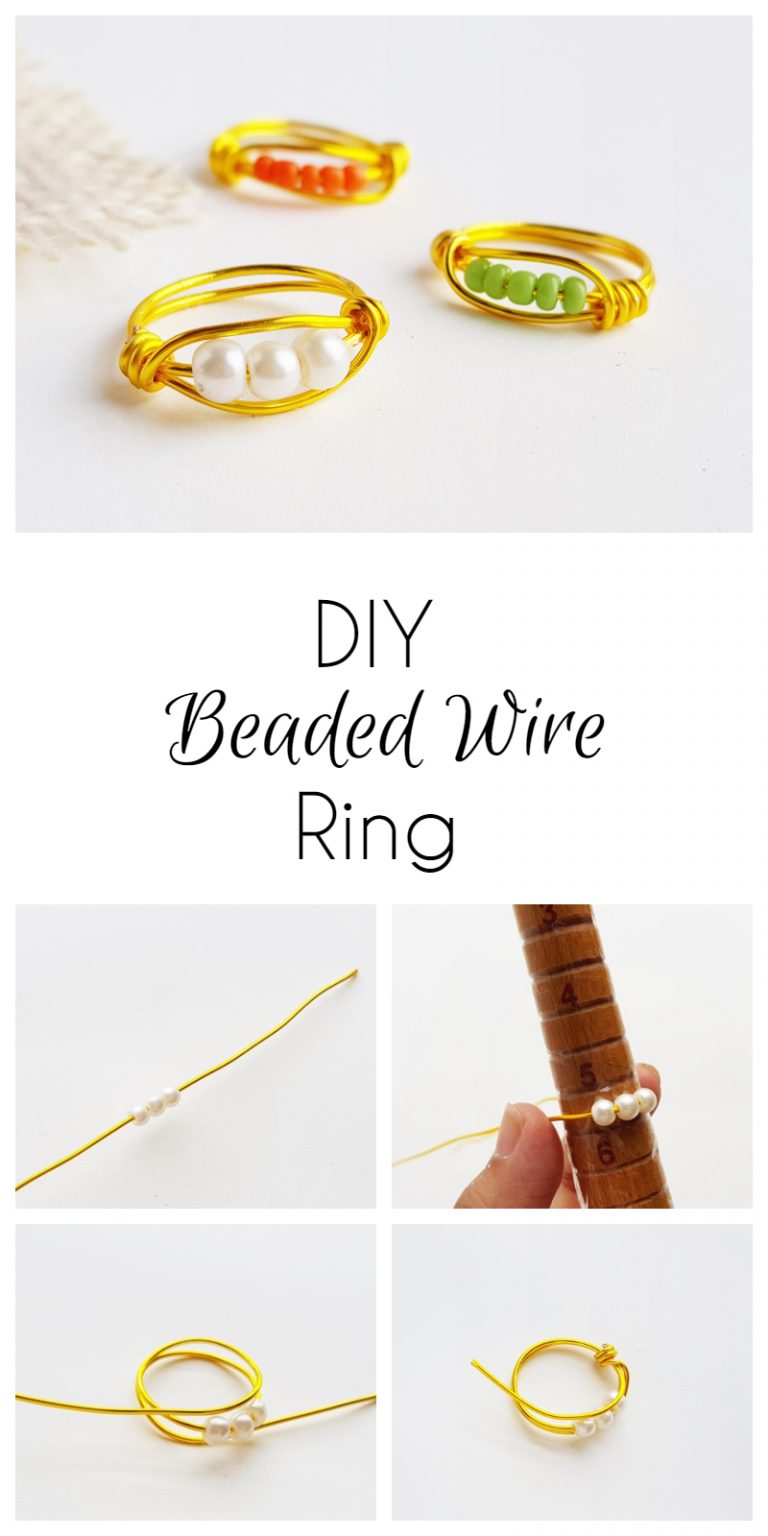DIY Beaded Wire Ring (Anyone Can Make It In 6 Easy Steps)