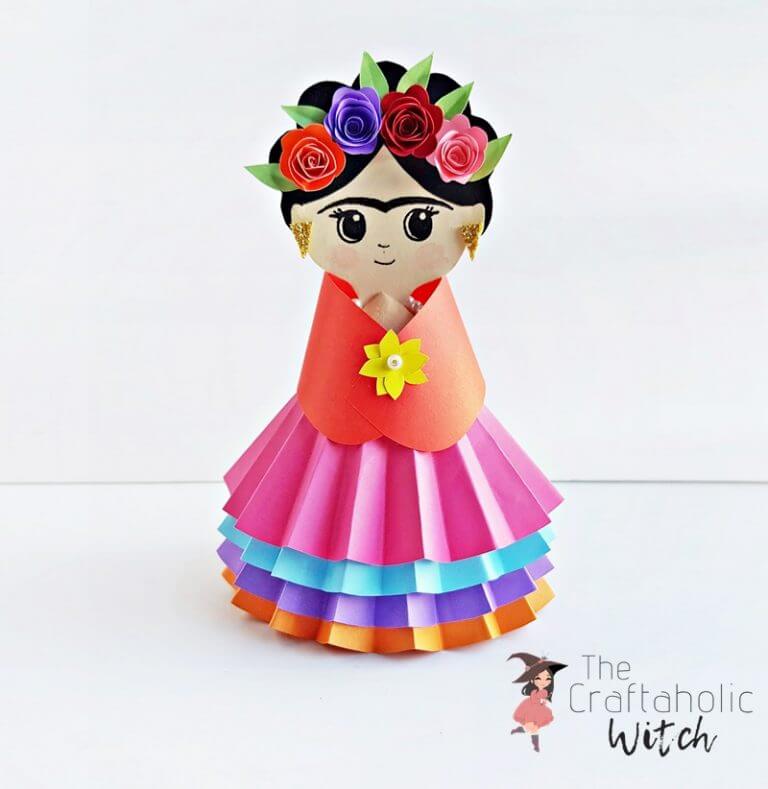 Recycle Toilet Paper Rolls: Making Frida Kahlo Doll