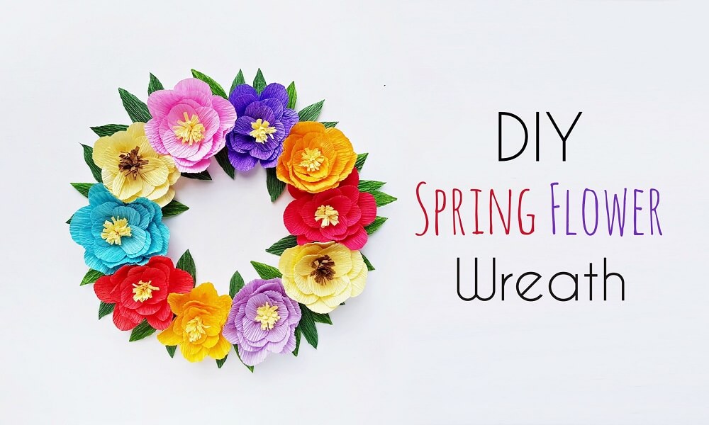 DIY Flower Wreath - Make a Pretty Spring Flower Wreath at Home