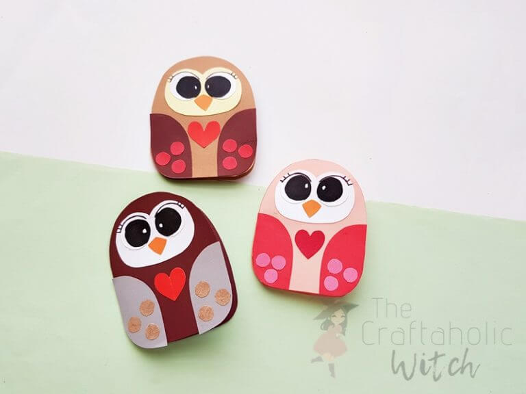 DIY Cute Owl Valentine Card (With Free Printable Template ...