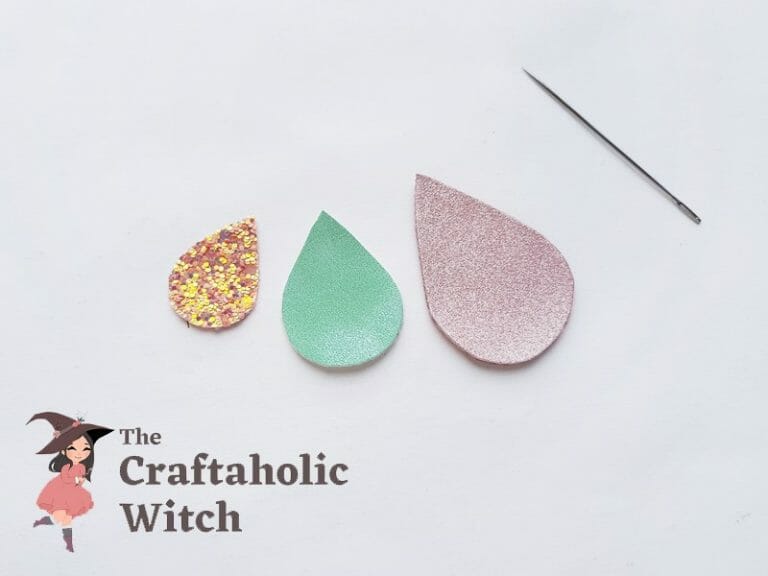 How to Make Leather Earrings (Teardrop Style) +Free Template