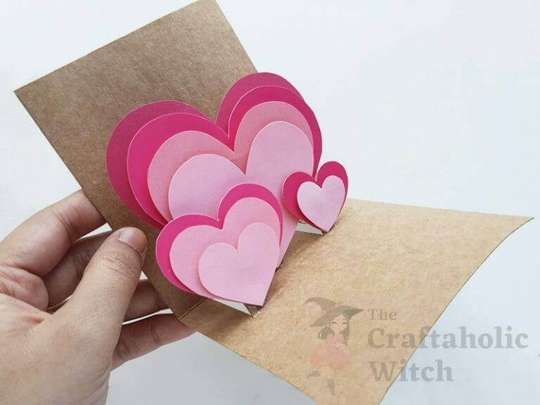 Easy Heart Pop up Card for Beginners + Free Template & Video