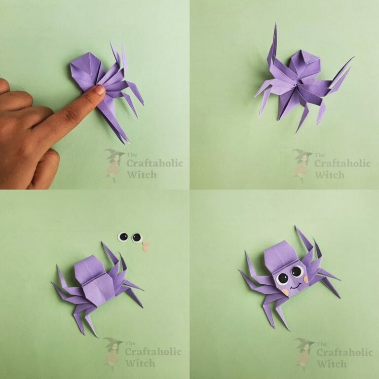 How to Make Paper Spider (Folding Origami Spider + Video)