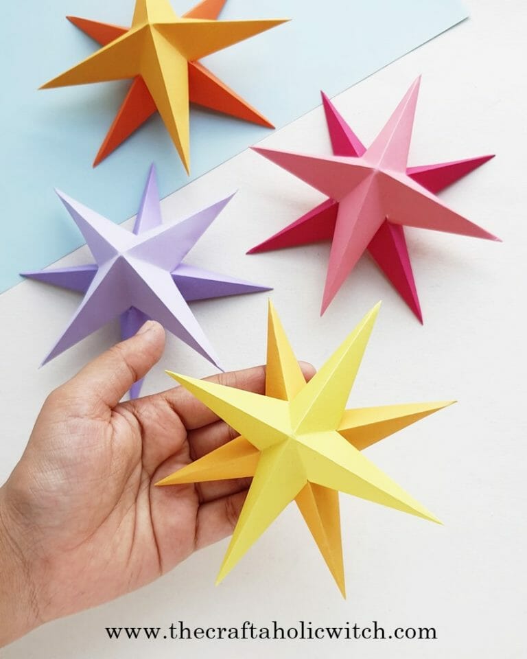How To Make 3D Paper Stars in 11 Easy Steps + Video Tutorial
