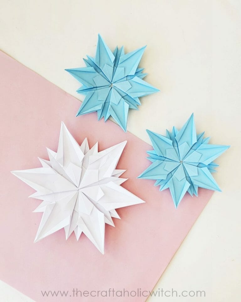 How to Fold an Origami Snowflake (Easy Instructions + Video)