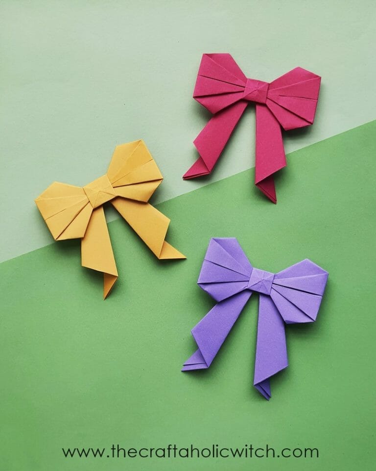 How to Make a Paper Bow (Easy Origami Bow) + Video Tutorial | The ...