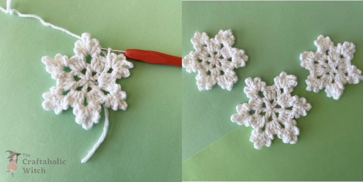 How to Crochet Snowflake (Easy Tutorial for Beginners) | The Craftaholic Witch