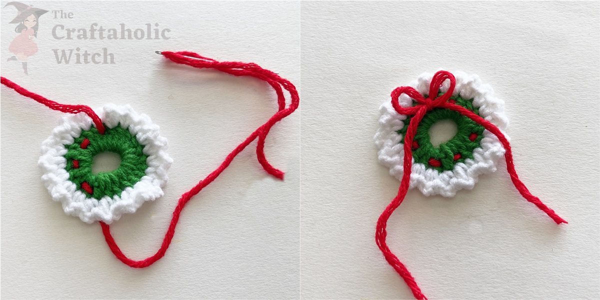 How to Crochet Christmas Wreath (Mini) with Free Pattern | Craftaholic ...