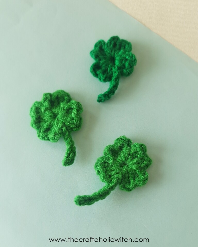 Easy 4 Leaves Crochet Clover Tutorial with Free Pattern | The ...