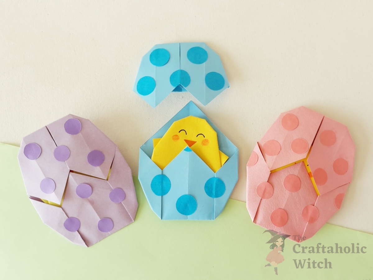 Easy Origami Easter Egg Tutorial (Video & Step-by-Step Breakdown) | The Craftaholic Witch