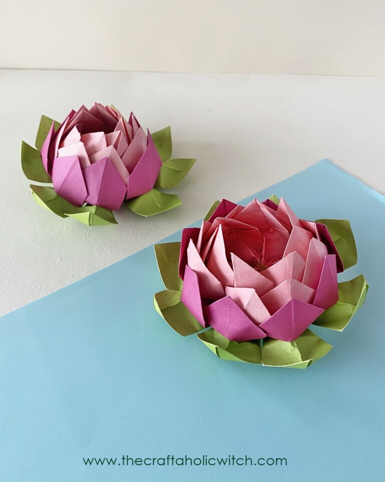 Realistic Origami Lotus Flower Tutorial (with Video + Steps) | The ...