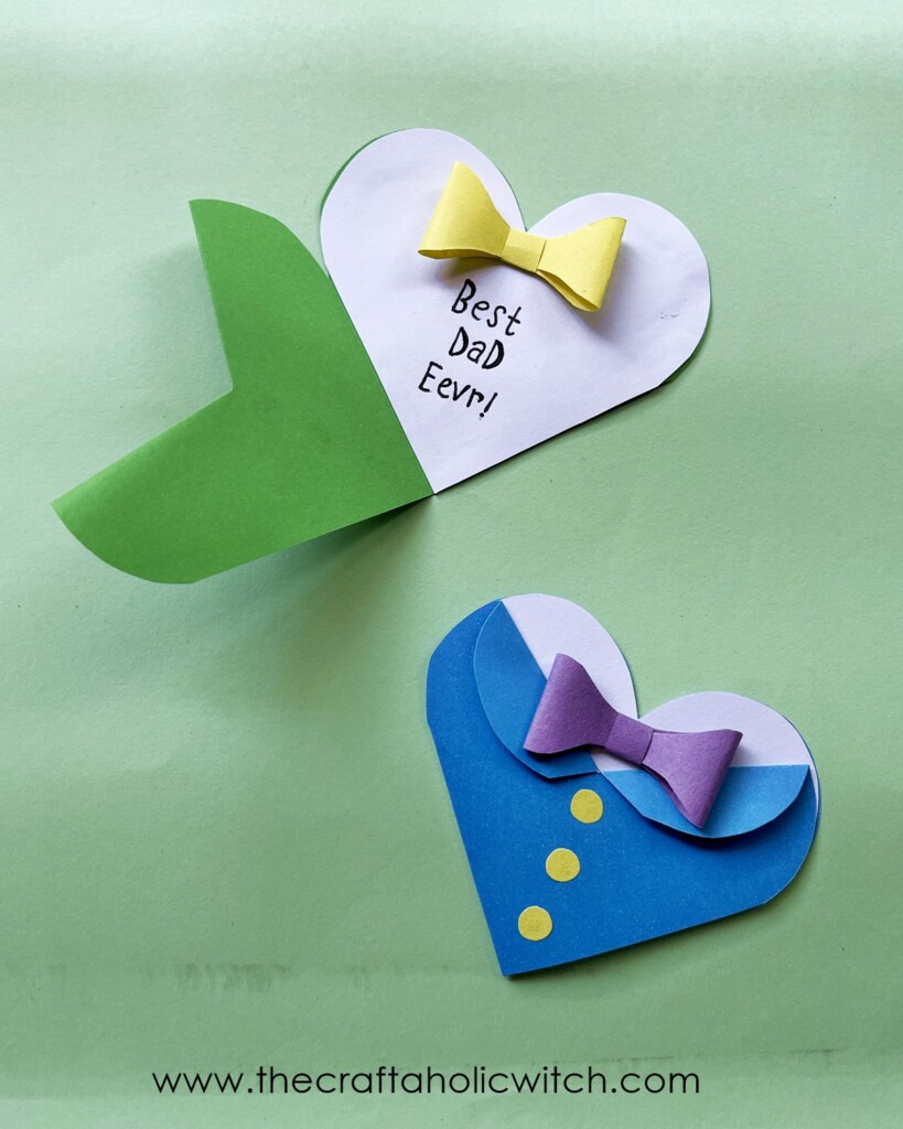 How to Make a Heart Shirt Card for Father’s Day (Free Template & Video ...