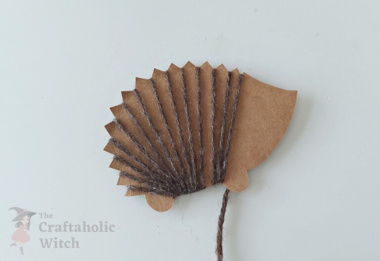Make a Cute Hedgehog Craft for Kids with Yarn (Free Template Included)