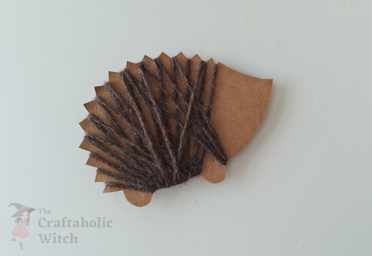 Make a Cute Hedgehog Craft for Kids with Yarn (Free Template Included)