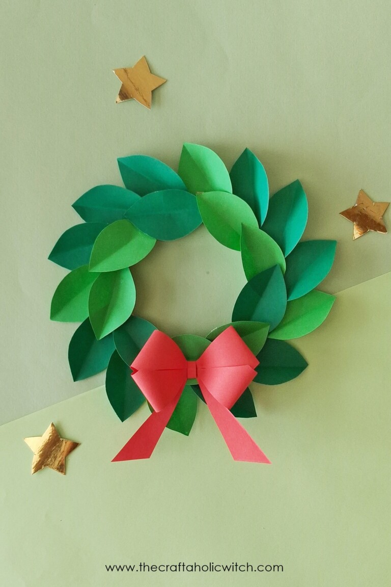 Easy Paper Christmas Wreath Craft for Kids (+Free Template ...