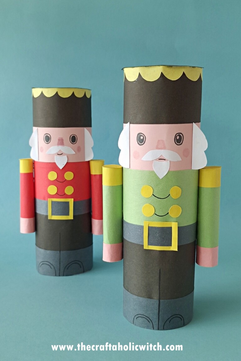 How to Make a Paper Nutcracker Doll (Free Template + Video Tutorial ...