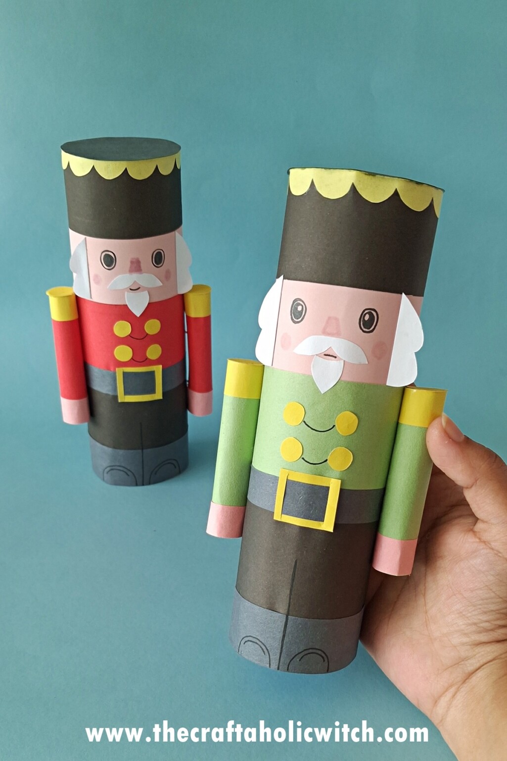 How to Make a Paper Nutcracker Doll (Free Template + Video Tutorial ...