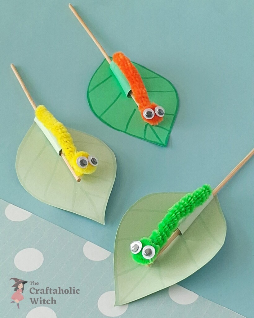 Easy Moving Caterpillar Craft for Kids (Free template + Video Tutorial ...