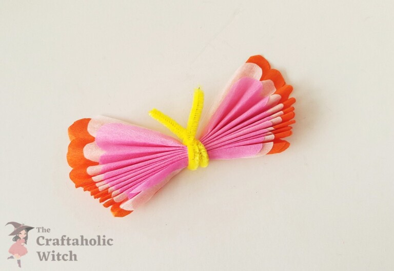 How to Make a Tissue Paper Butterfly (No-Glue Craft) | Craftaholic Witch